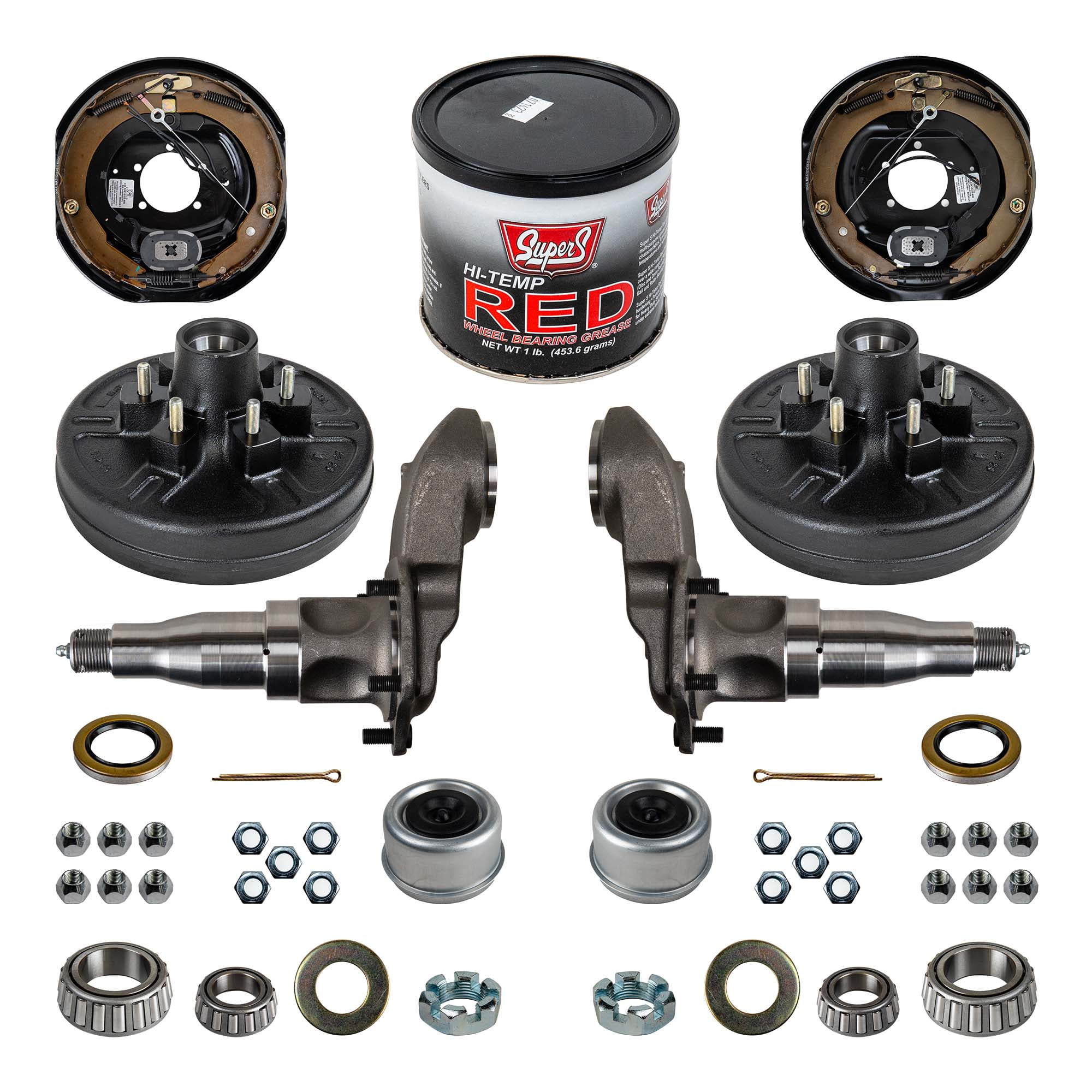 6000 lb Weld Your Own Trailer Brake Drop Axle Kit (#42 Spindle with ...