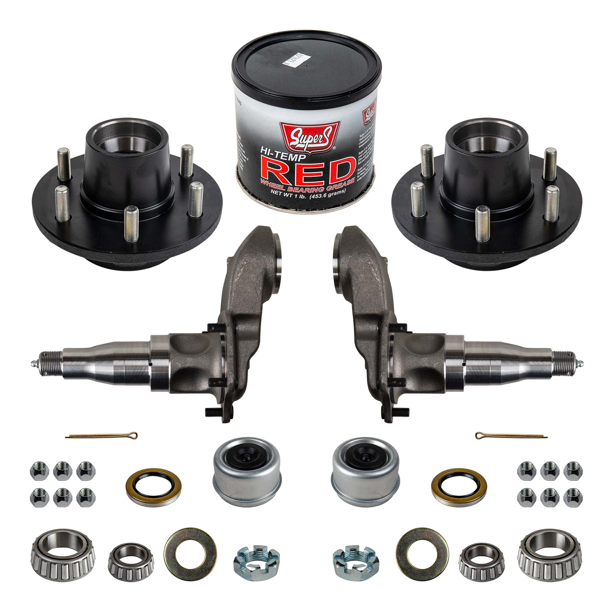 6000 lb Weld Your Own Trailer Idler Drop Axle Kit (#42 Spindle with ...