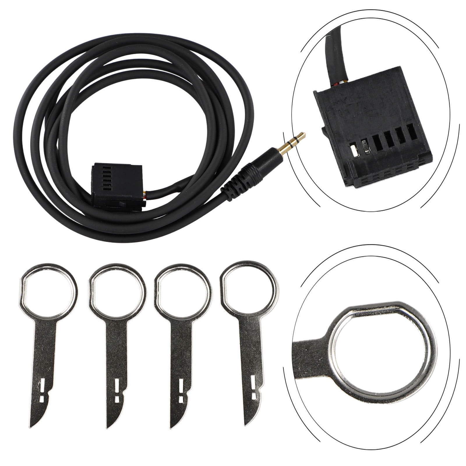 6000Cd Mp3 Audio Input Aux Cable Adapter+4X Removal Key Kits For Focus ...