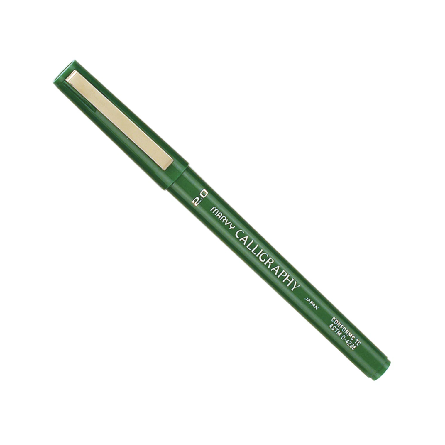 6000FS4 Marvy Permanent Calligraphy Marker 2mm Tip Green Ink Pack of 1 ...