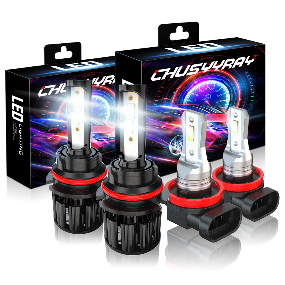 6000K 9007+H11 LED Headlight High Low Fog Light Bulb For Nissan ...