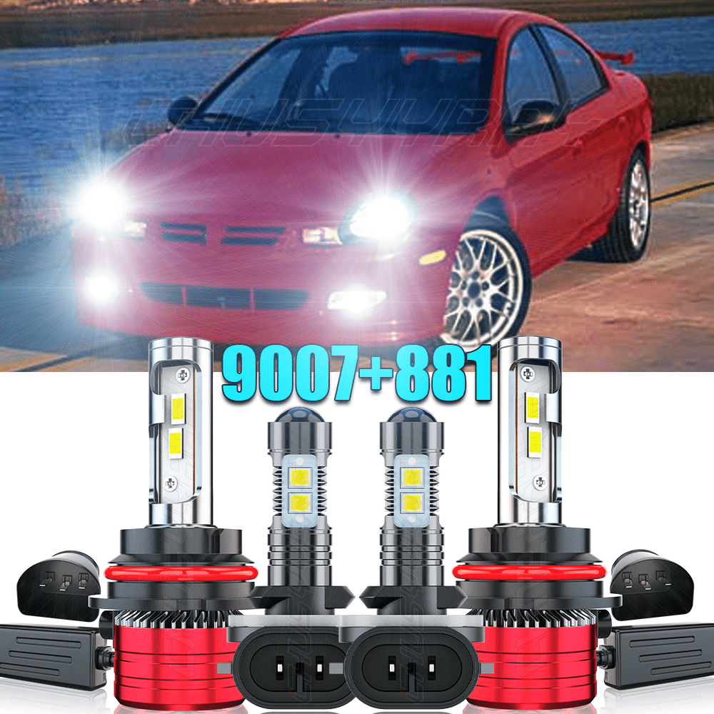 6000K 9007 LED Headlights High Low Beam 881/862 Fog Lights Combo For ...