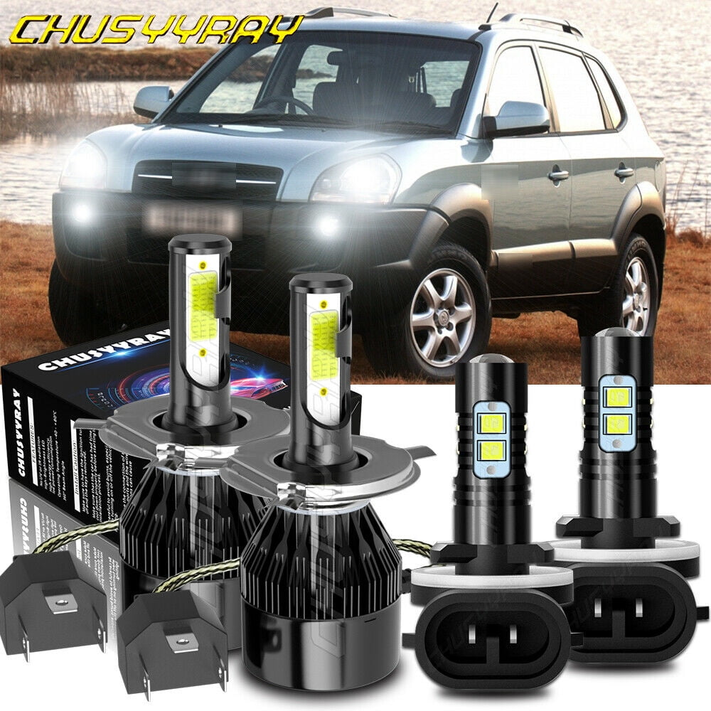 6000K For Ford Escape 2001-2004 - 4x LED Headlight Hi/Low Beam + Fog ...