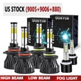6000K For GMC Yukon Denali 2004 2005 Combo 6x LED Headlight +Fog Light ...