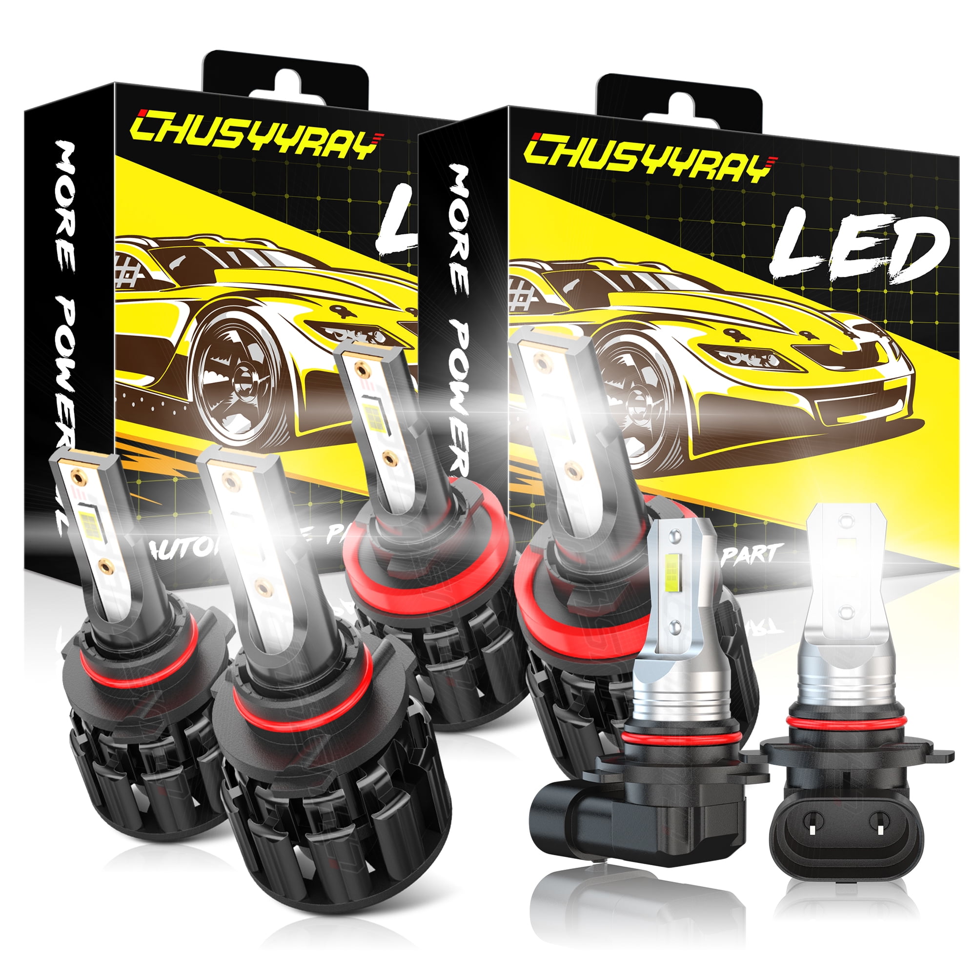 6000K For Toyota 4Runner 06-09 6x 9005 H11 LED Headlight High/Low ...