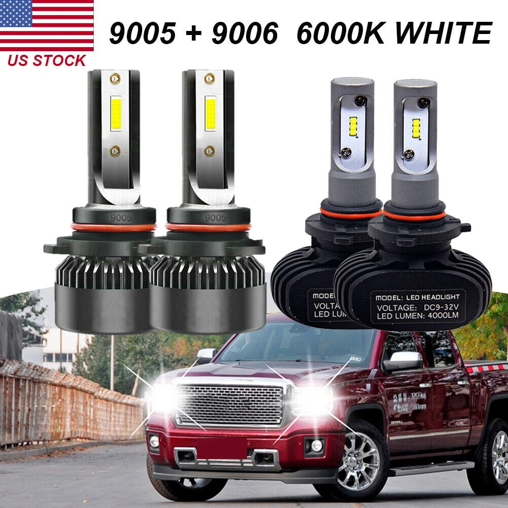 6000K Front LED Headlight Bulbs for Chevrolet S10 1994-04 High & Low ...