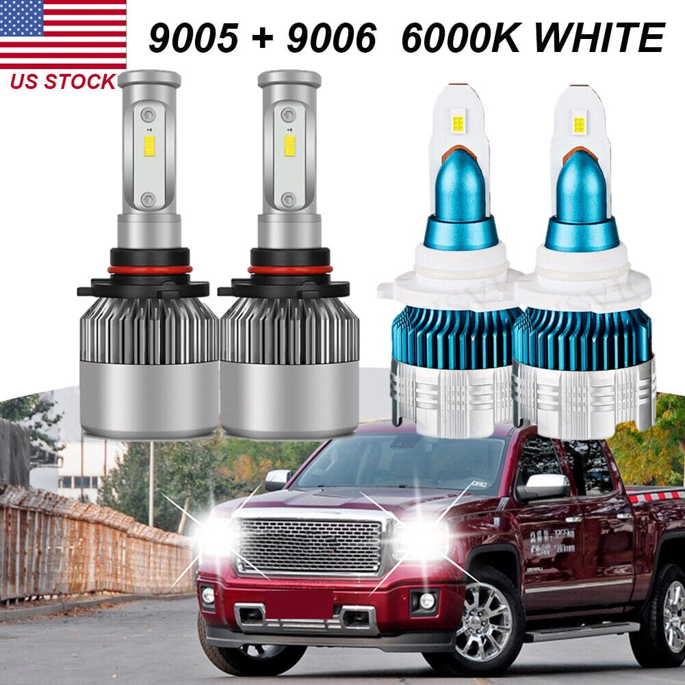 6000K Front LED Headlight Bulbs for Chevrolet S10 1994-2004 High & Low ...