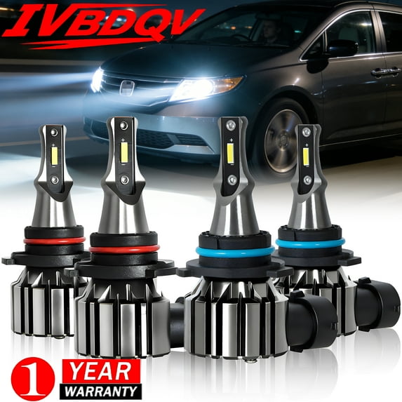 6000K LED Headlights High/Low Beam Bulbs For Honda Odyssey 2005-2010 ...