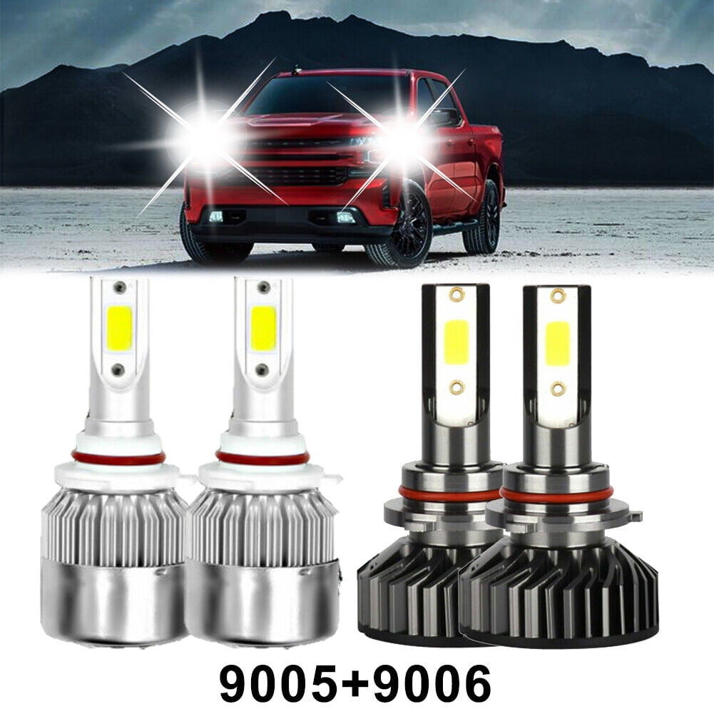 6000K LED Headlights Lights Combo Kit For 1999-2002 Chevy Silverado ...