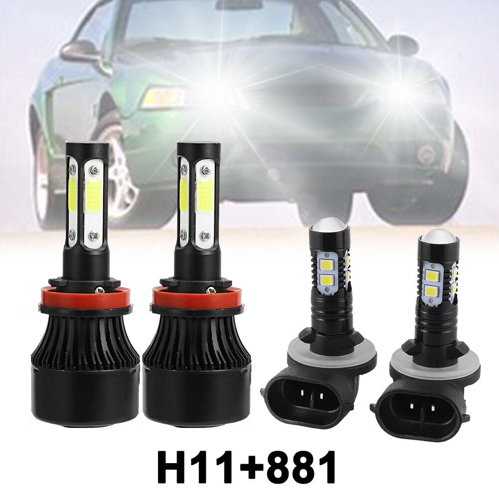 6000K LED Headlights Low Beam +Fog Light Bulbs Kit For Hyundai Elantra ...