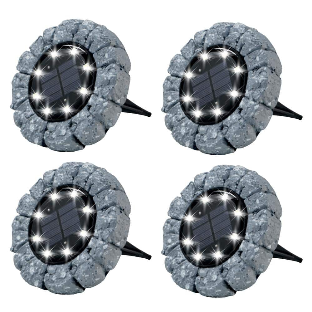 6000K Ultra-Solar Dark Gray Stone Like Outdoor Integrated LED Landscape ...