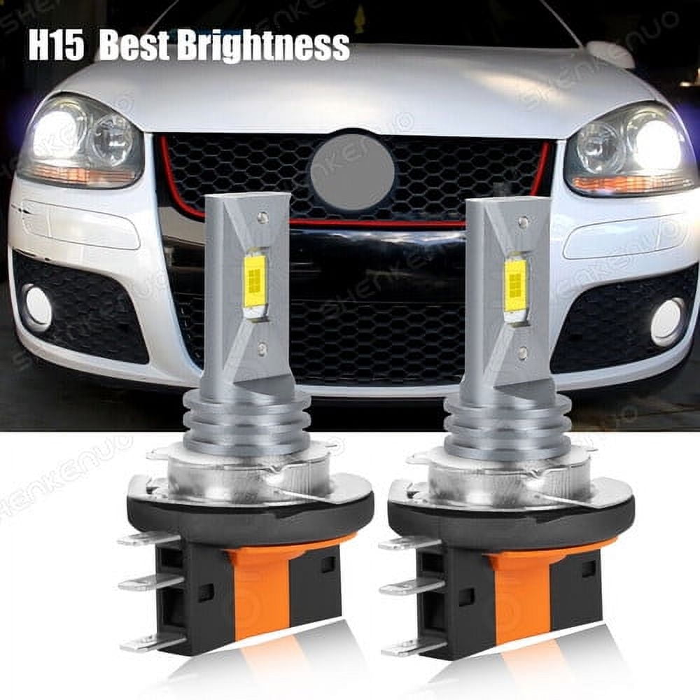 6000K White H15 LED High Beam DRL Lights Bulbs for Mercedes Benz GLA ...
