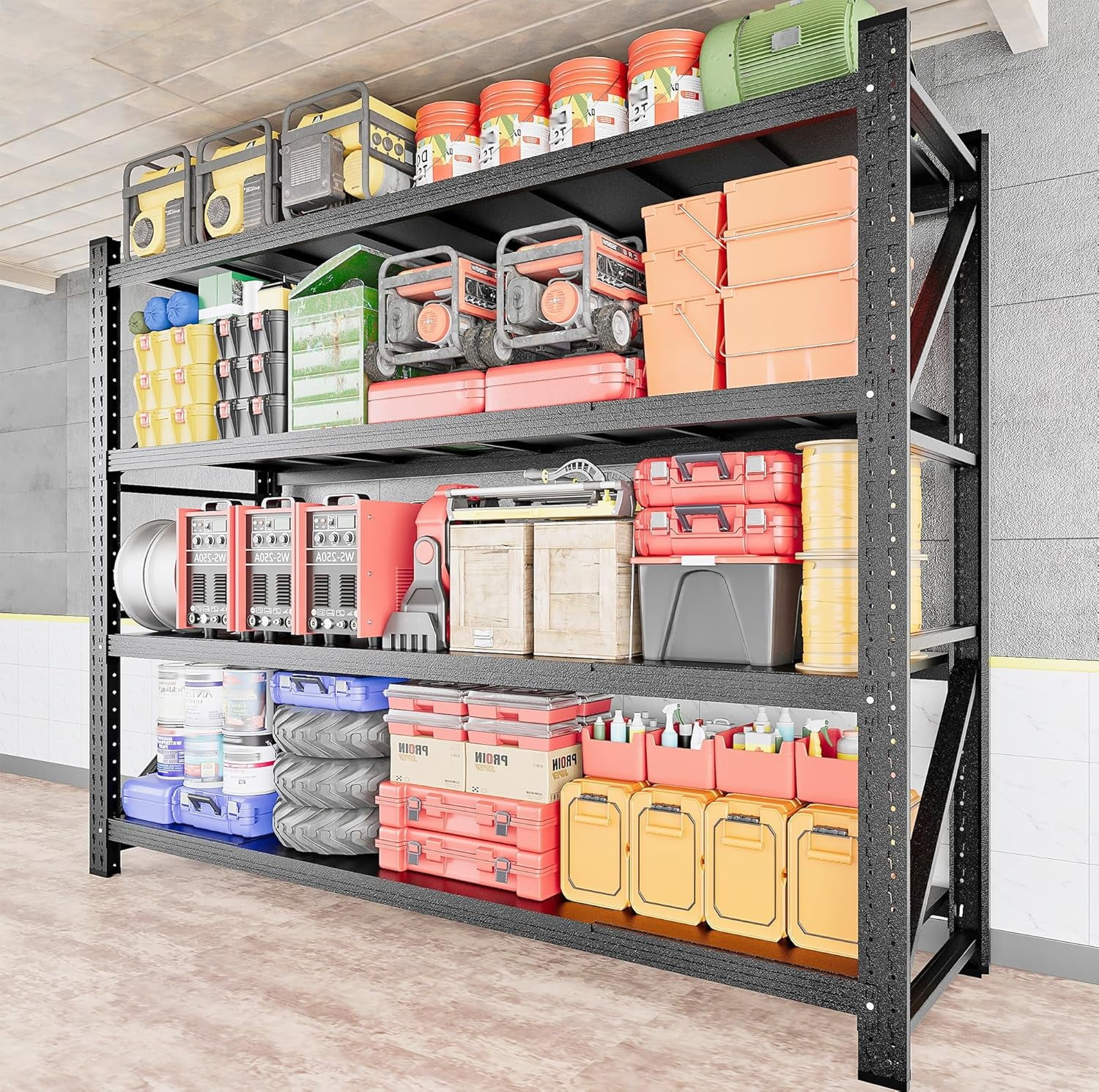 6000LBS Heavy Duty Garage Shelving Units,78.8" Wide & Deep Storage ...