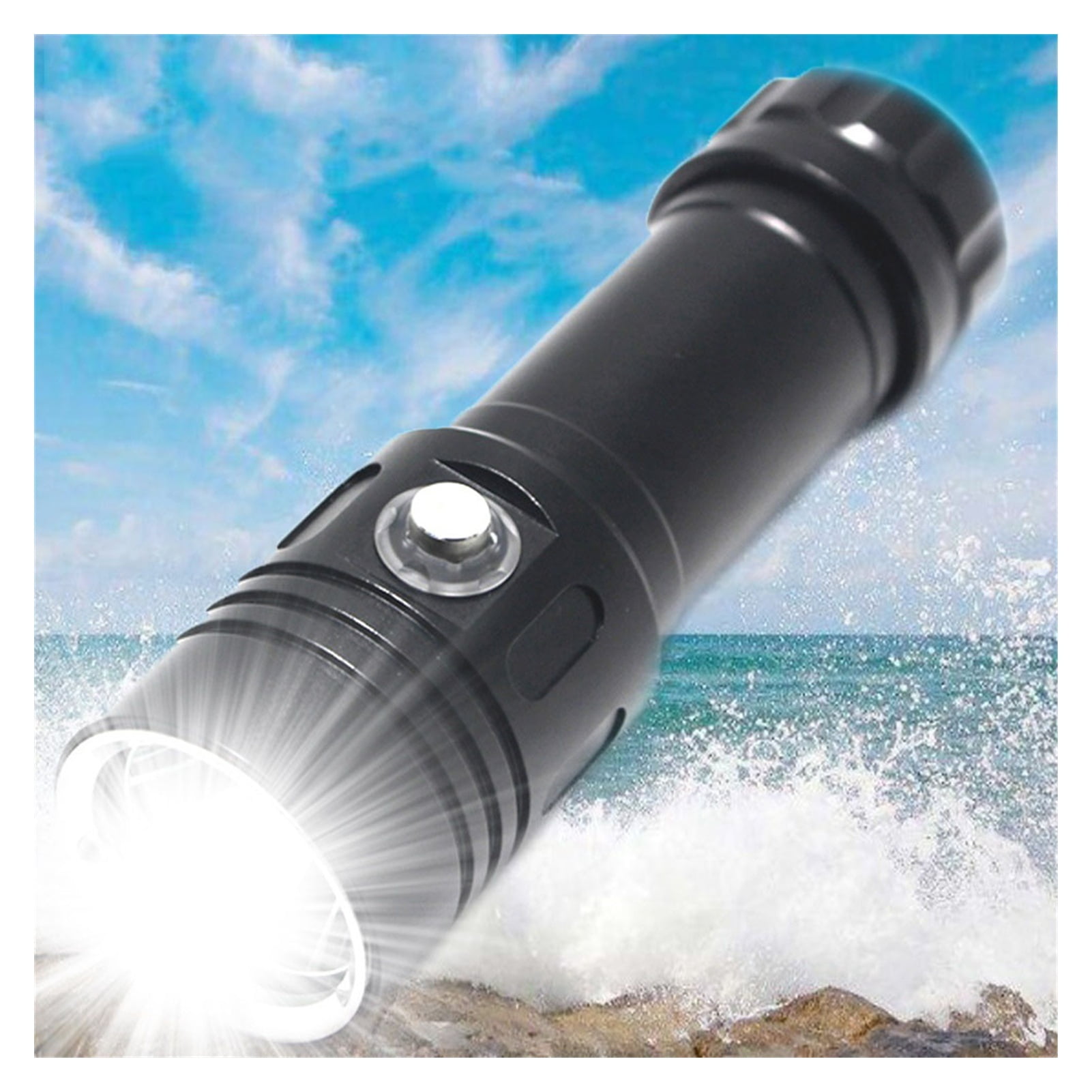 6000LM Super Brightness LED Diving Flashlight Underwater 4-Mode ...