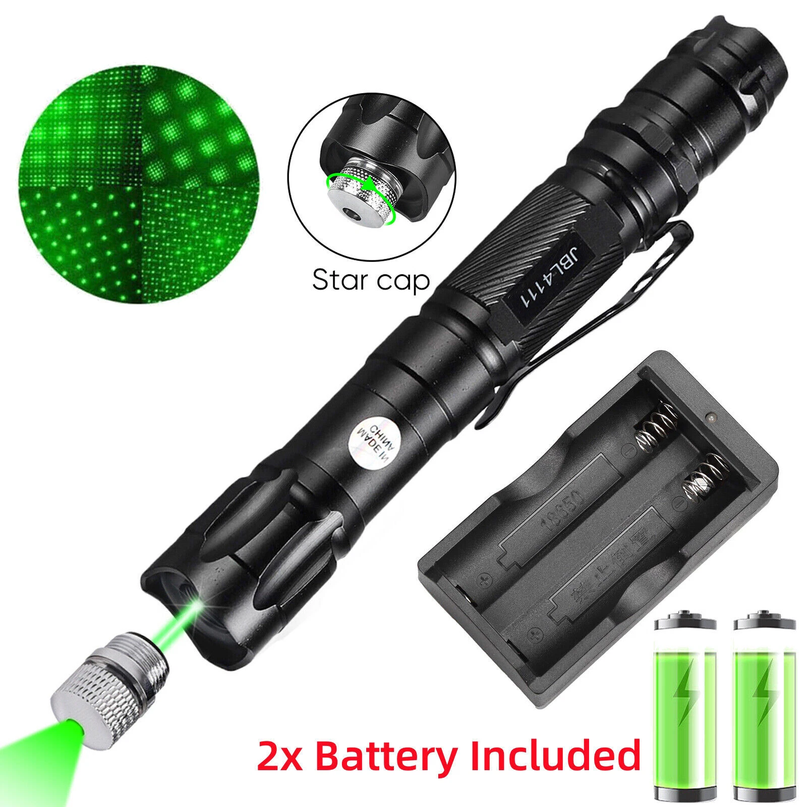 6000Miles 532Nm Green Laser Pointer Pen High Power Star Visible Beam ...