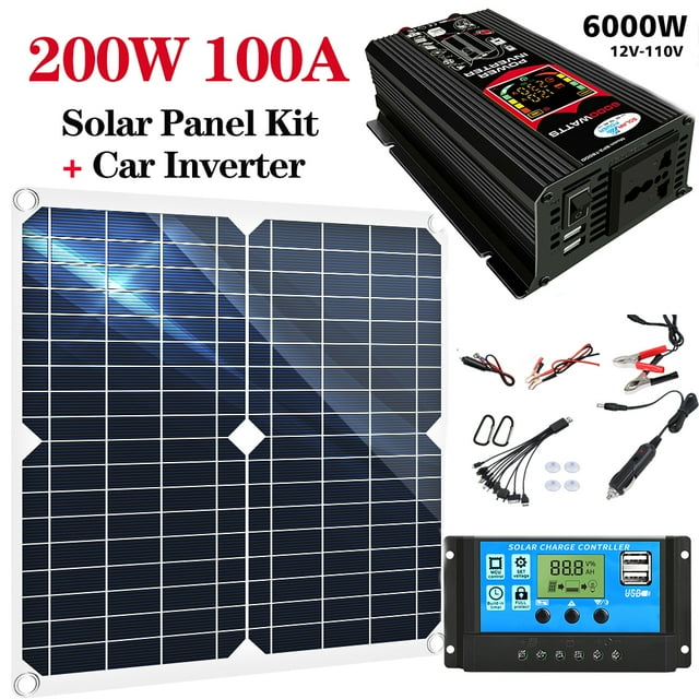 6000W Complete Solar Panel Kit with Intelligent Charge Controller, Home ...