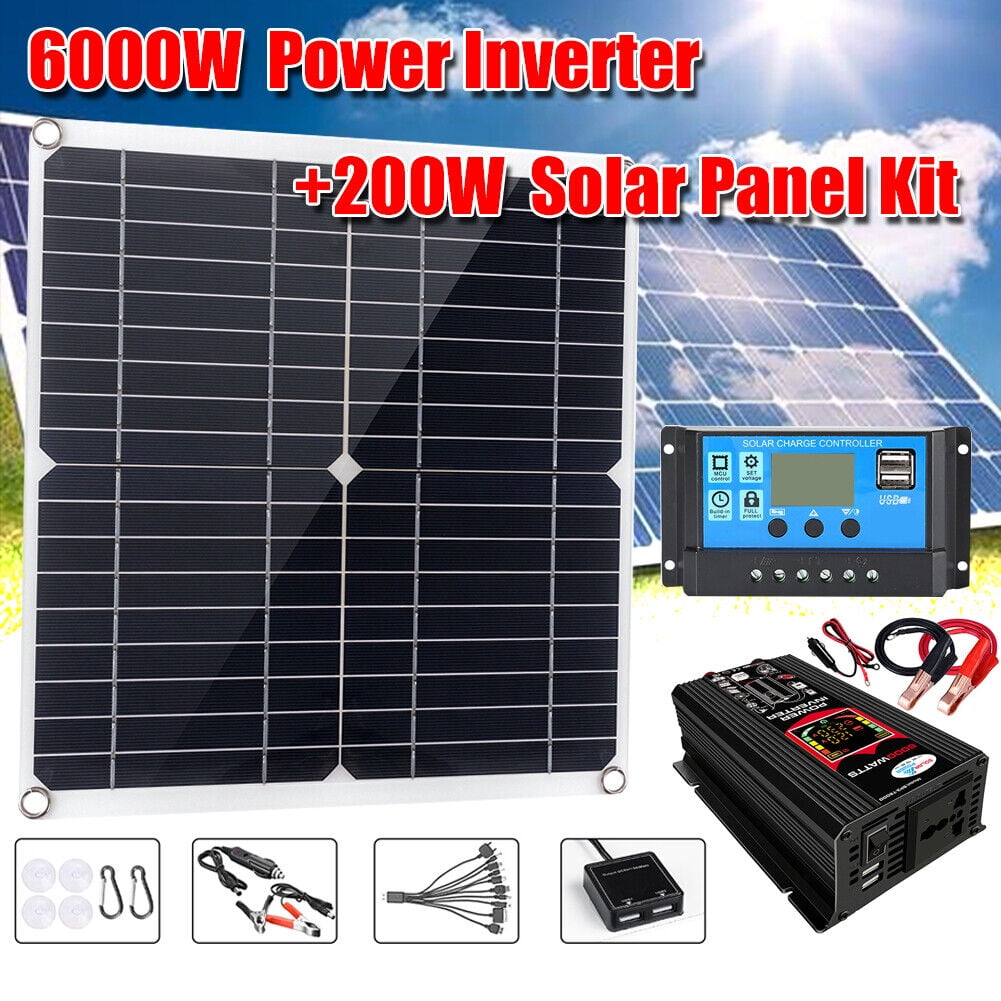 6000W Complete Solar Panel Kit Solar Power Generator Home RV Trailer ...
