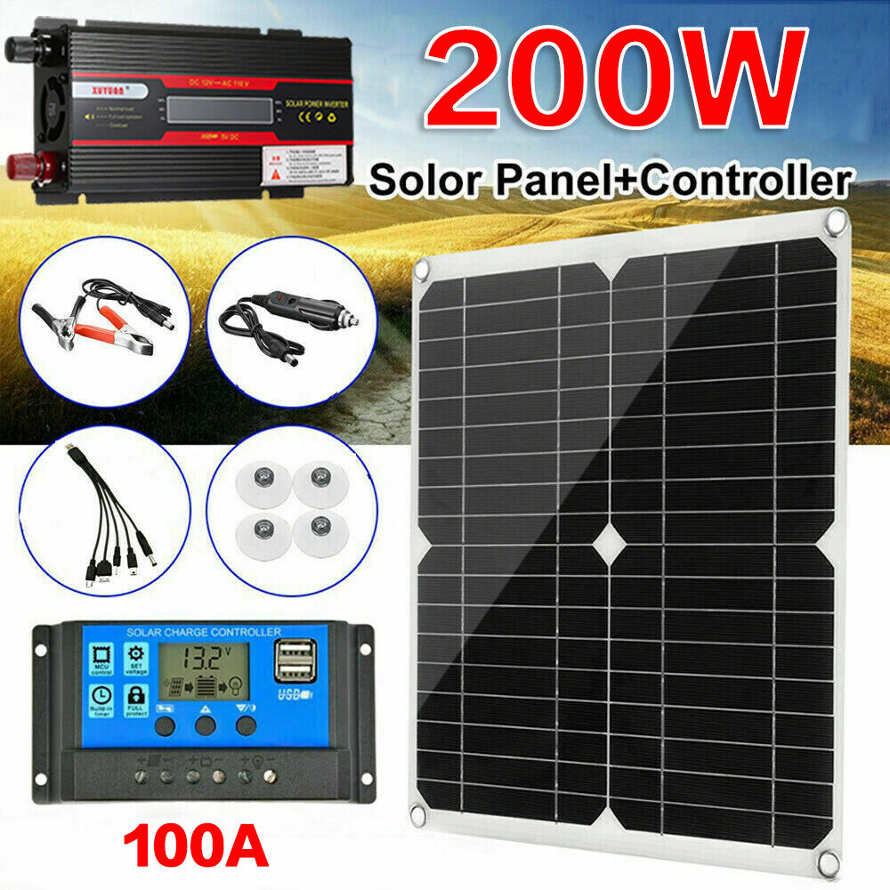 6000W Inverter Solar Panel Kit Power Generator 100A Controller Home ...