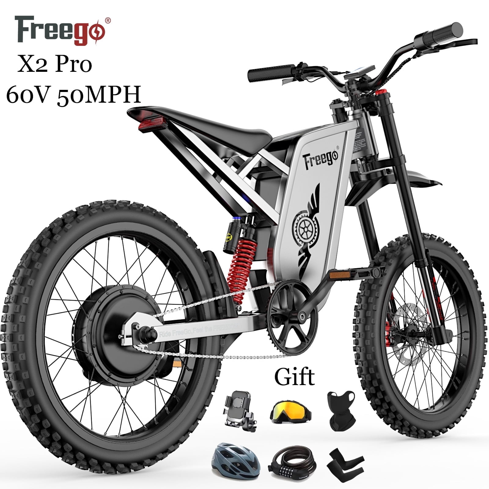 6000W(Peak) Motor Freego X2 Pro Electric Motorcycle Electric Dirt Bike ...