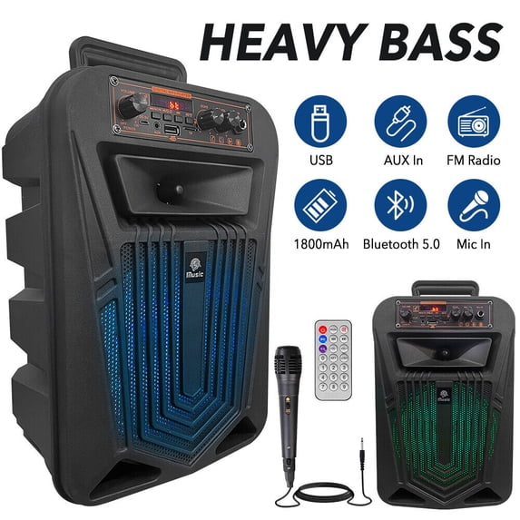 SYLVANIA 6000W Wireless Portable Bluetooth 5.0 Speaker, High Watt ...