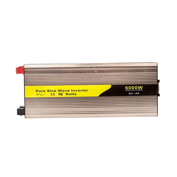 6000W Pure Sine Wave Home Power Inverter, DC 12V to AC 110V, Car or Off ...