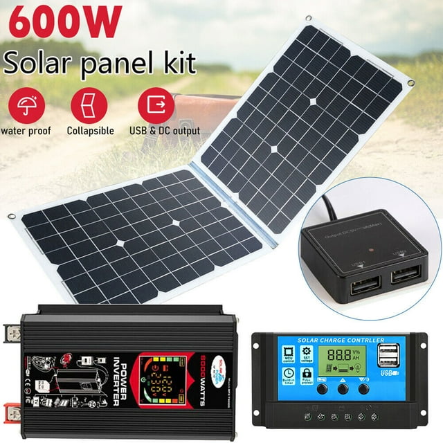 6000W Solar Panel Kit with Battery and Inverter 110V Off Grid For Home ...