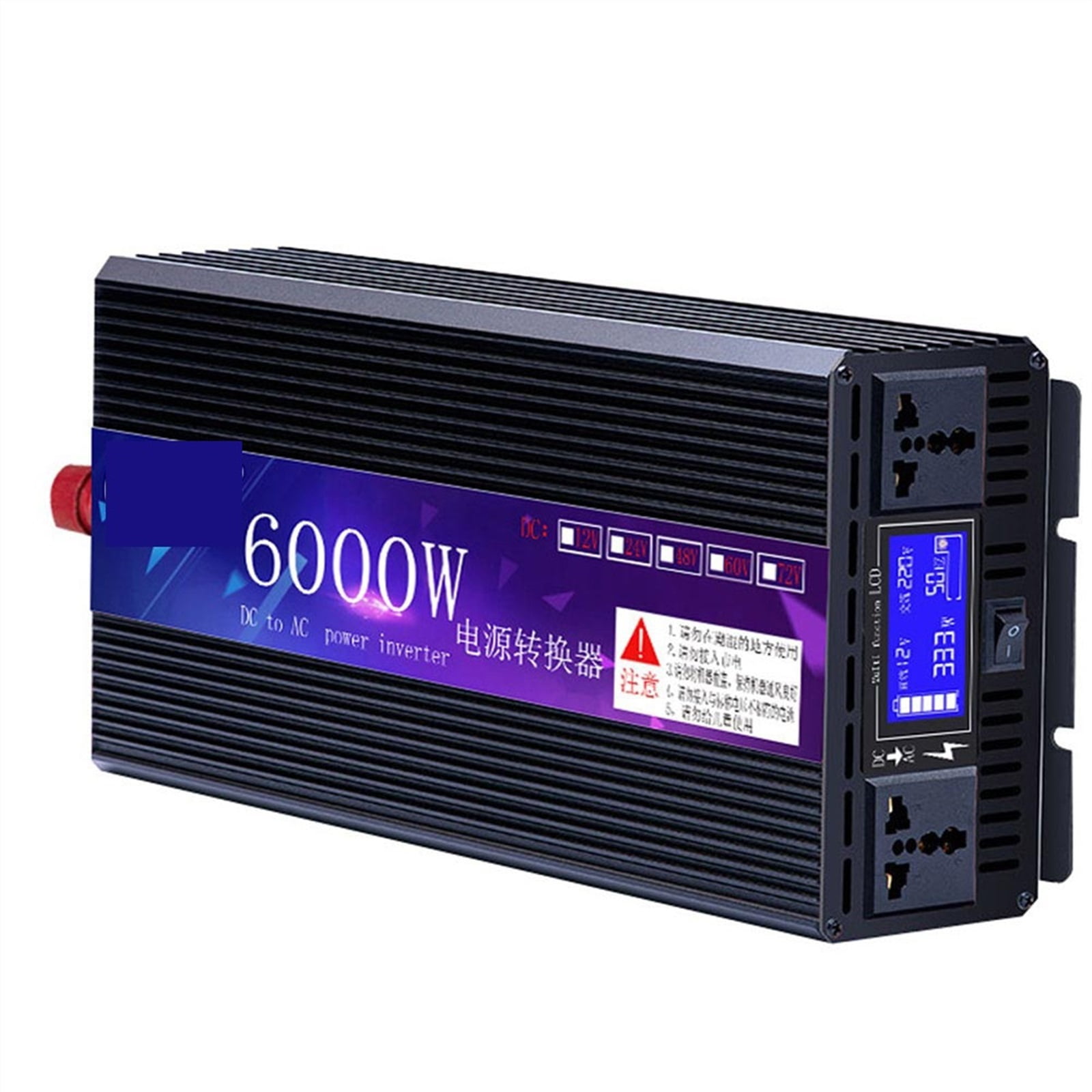 6000W Solar Pure Sine Wave Power Inverter 12V 220/110 Pure Sine ...
