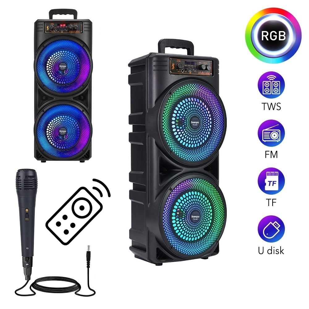 6000W Wireless Heavy Bass Speaker Subwoofer, Portable Party Speaker ...