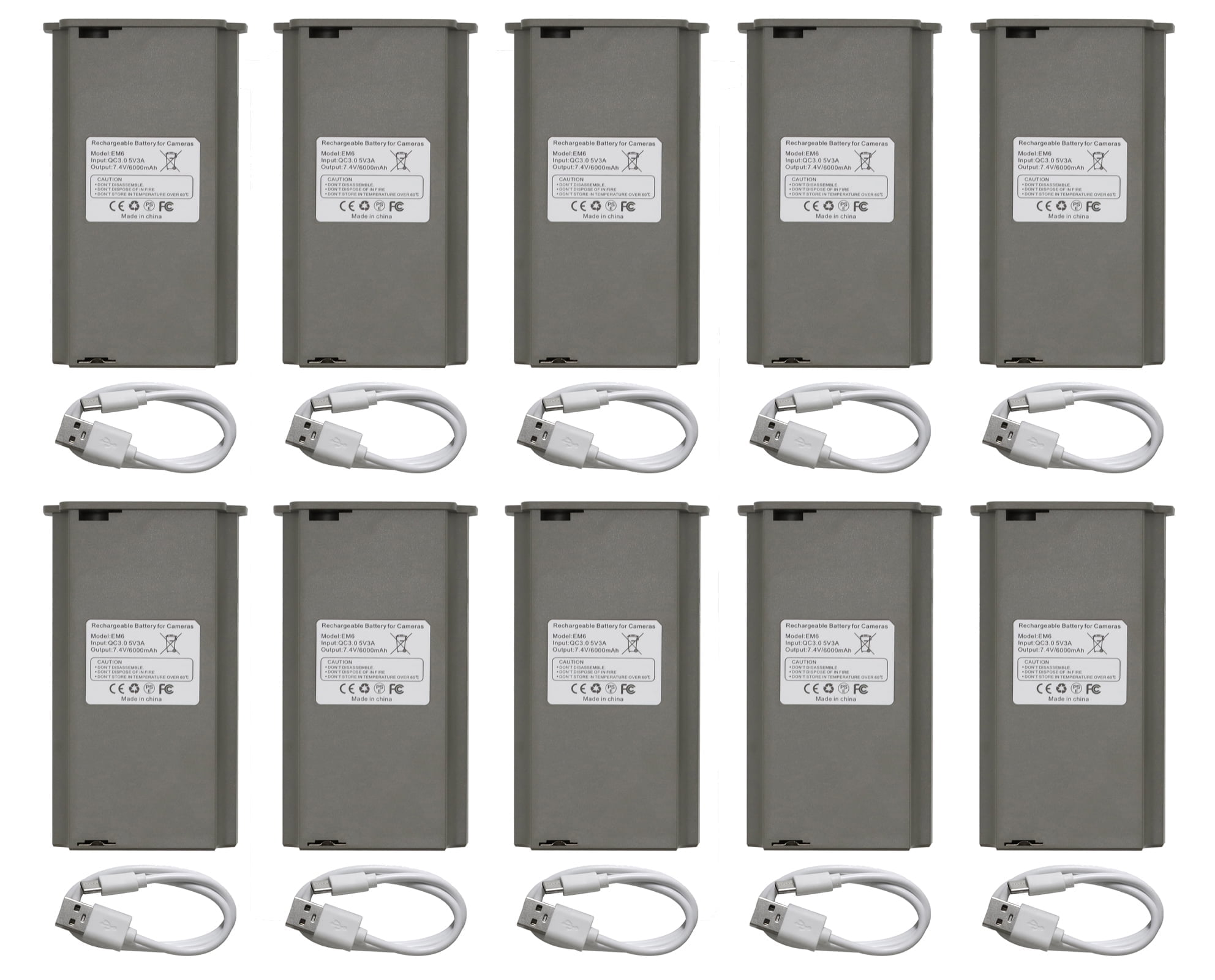 6000mAh EM6 Rechargeable Battery Pack For Tactacma Cellular Trail ...