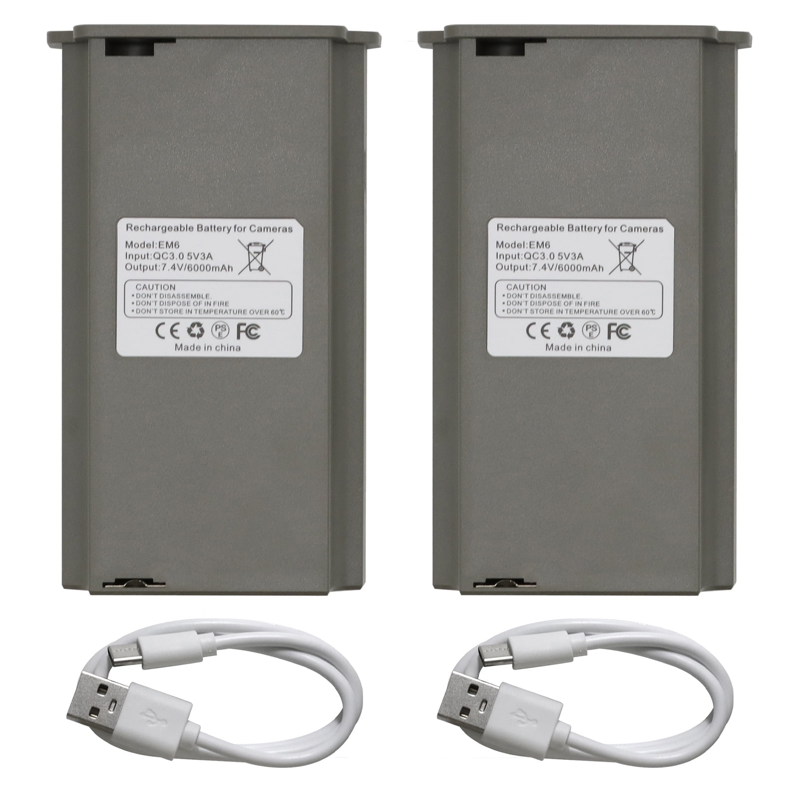 6000mAh EM6 Rechargeable Battery Pack For Tactacma Cellular Trail ...