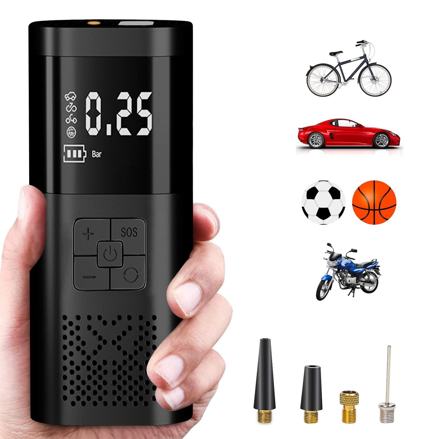 6000mAh Portable Electric Air Pump,Max 150 PSI Air Compressor Tire ...