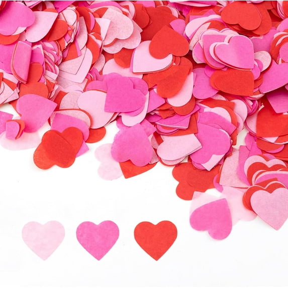 6000pcs Valentine's Day Heart Confetti Decoration, Paper Heart Shaped ...