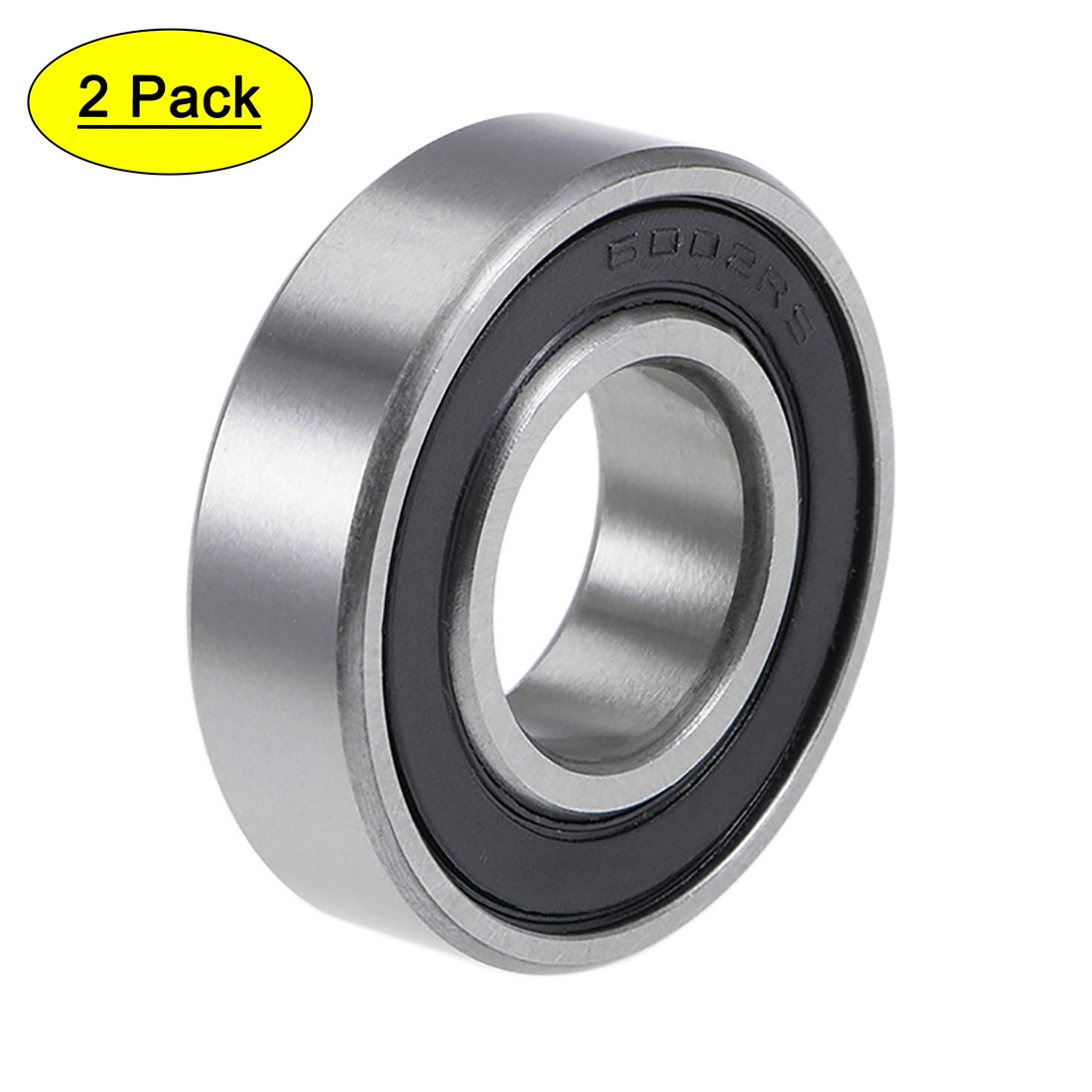 6002-2RS Deep Groove Ball Bearings 15x32x9mm Double Sealed Chrome Steel ...