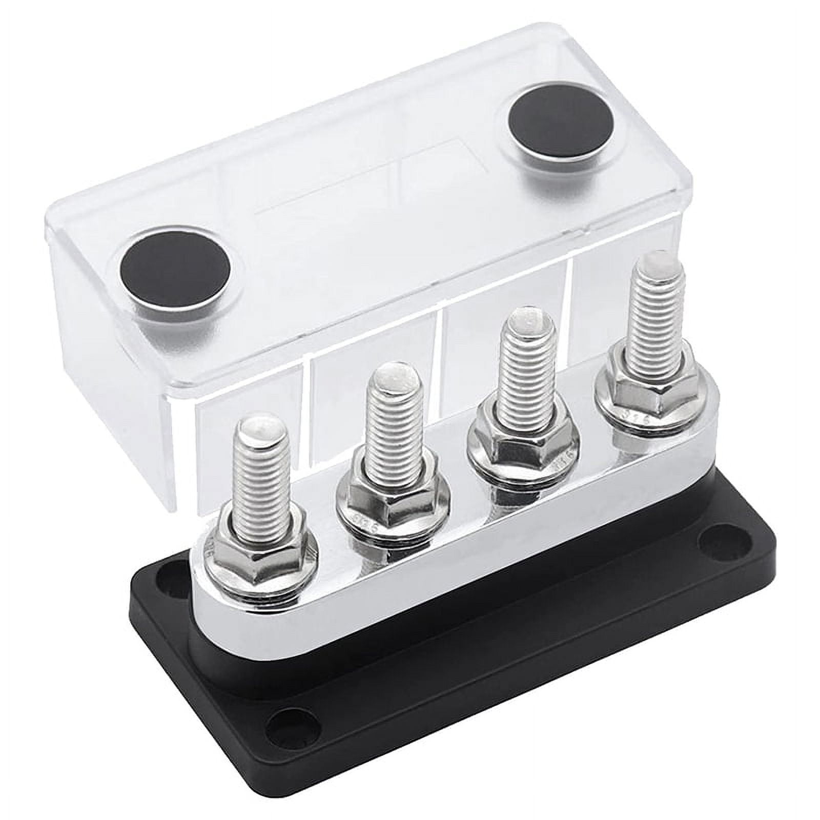 600A Bus Bar 4-Stud (3/8 Inch) M10 High Current Copper Busbar Terminal ...