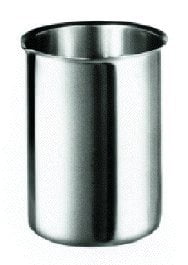 600B Stainless Steel Griffin Style Beaker, 600 mL Capacity, 3-3/8" OD x ...