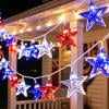 600CM Red White Blue Star LED String Lights, Waterproof Outdoor Rated ...