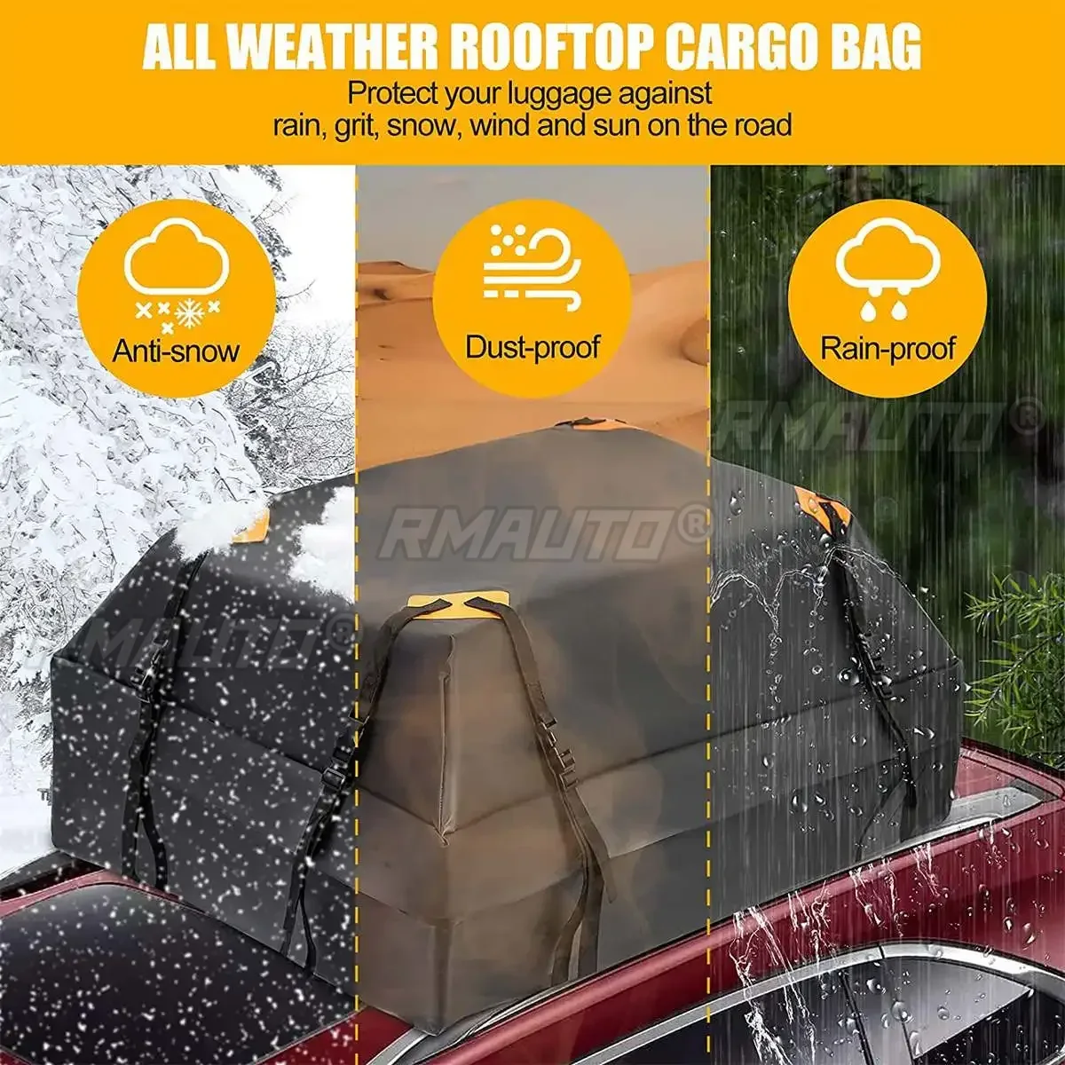 600D/420D 120x90x44cm Large Waterproof Car Cargo Rooftop Luggage ...
