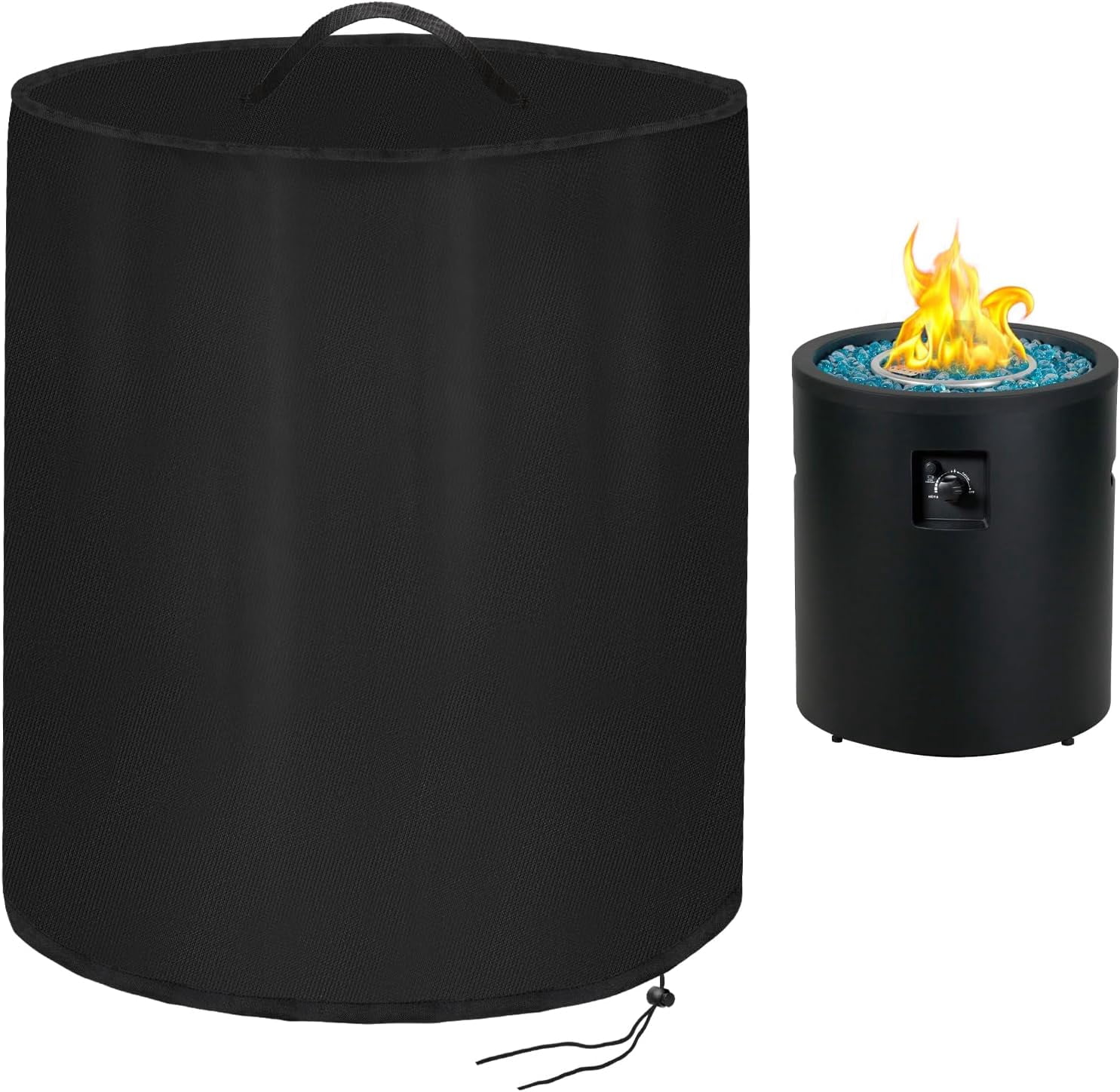 600D Extra Strong Fire Column Cover 24" D X 27" H, Heavy Duty Round ...