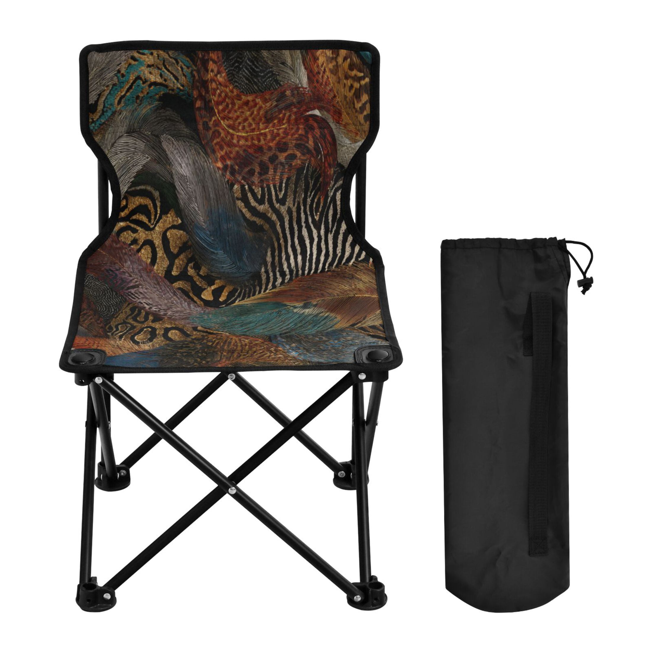 600D Oxford Camping Chair Portable Foldable Chair Supports 220 lbs for ...