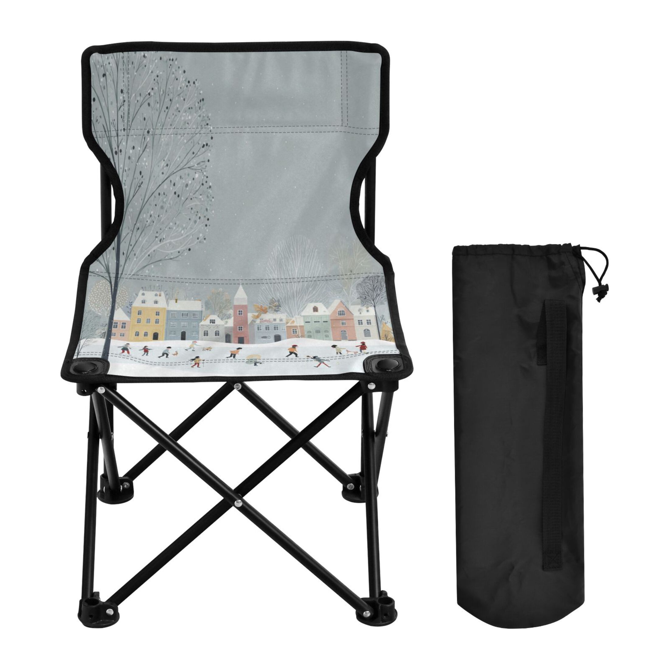 600D Oxford Camping Chair Portable Foldable Chair Supports 220 lbs for ...