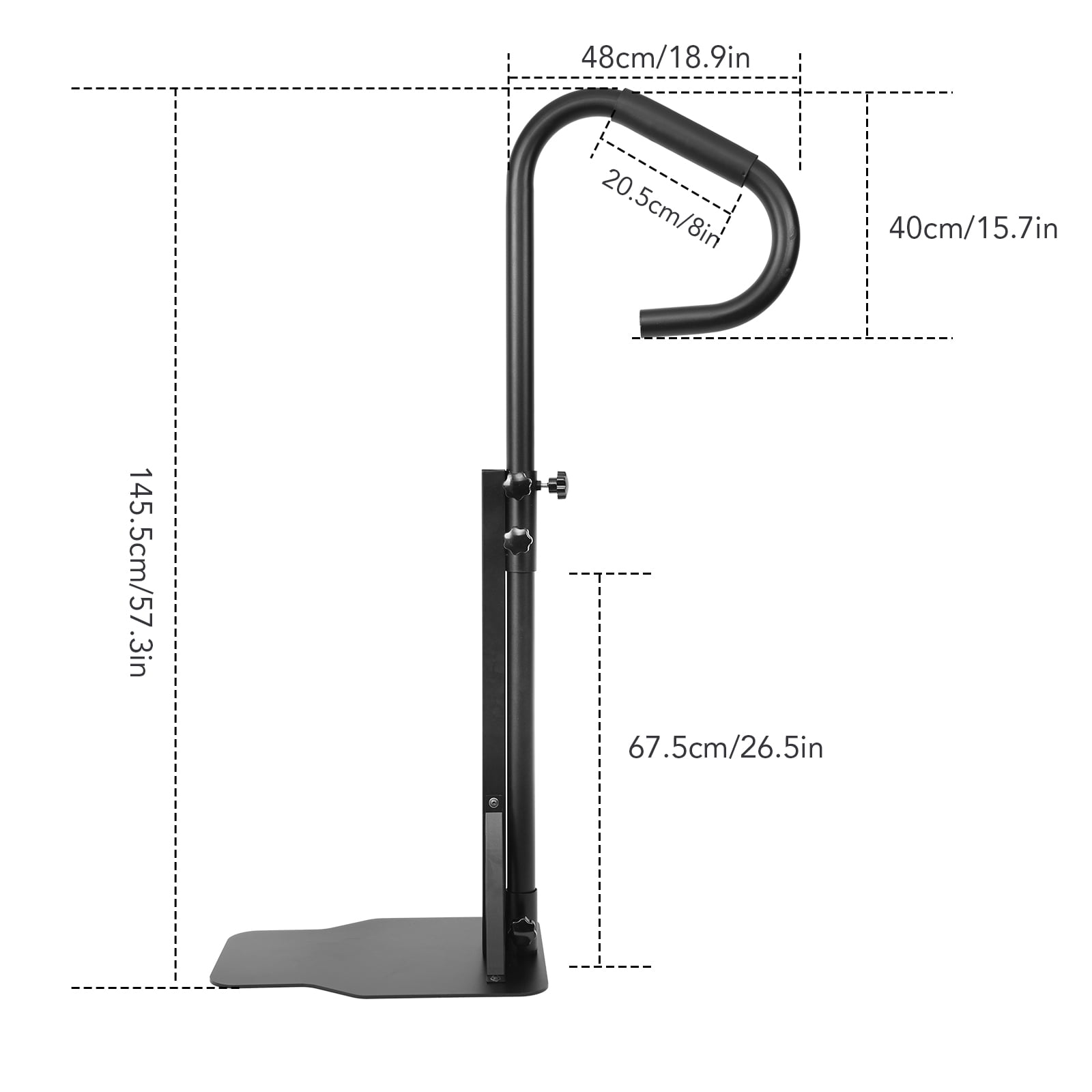 600LBS Capacity Hot Tub Handrail 57"H Safety Handrail Pivots 360 ...