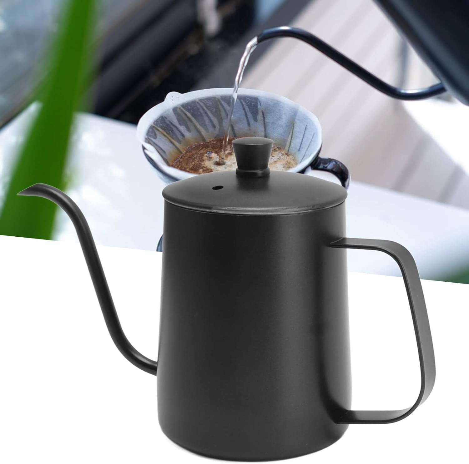 600ML Gooseneck Pour Over Coffee Kettle, Food Grade 304 Stainless Steel ...