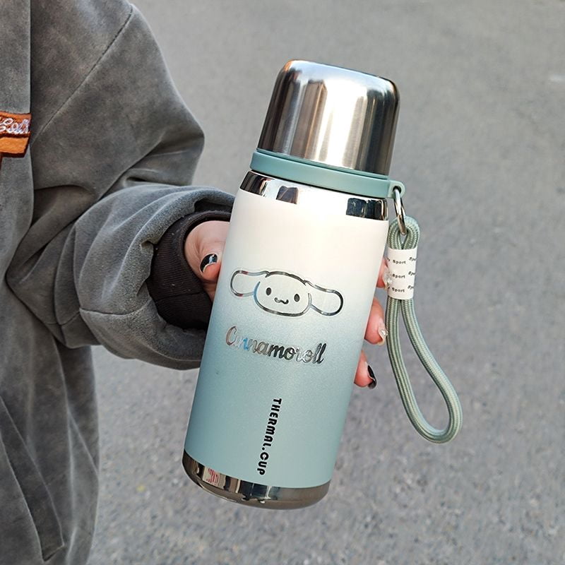 600ML Hello Kitty Cup Bring A Small Cup Kuromi Pochacco Cinnamoroll ...