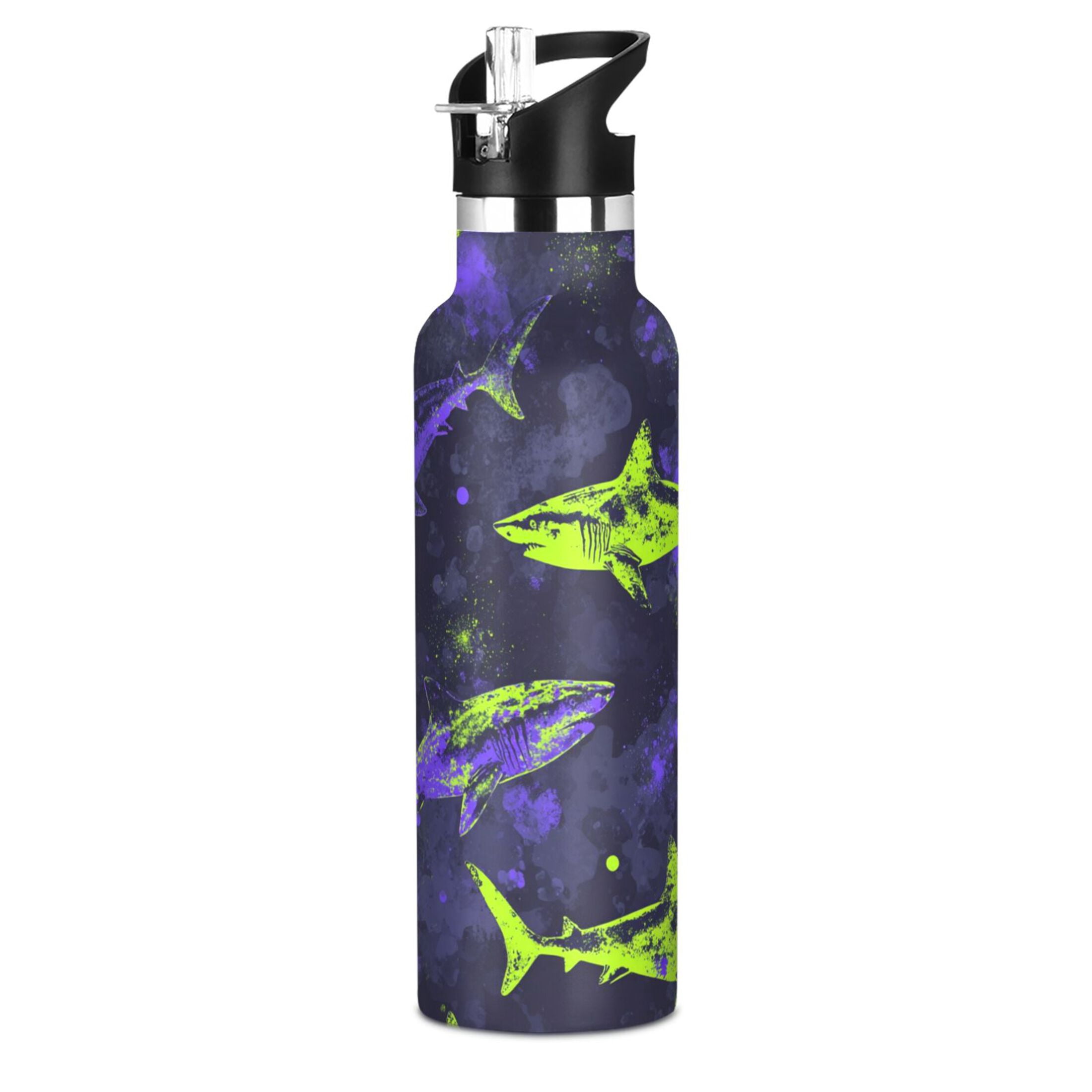 600ML Stainless Steel Insulated Cup Sports Water Bottle Portable ...