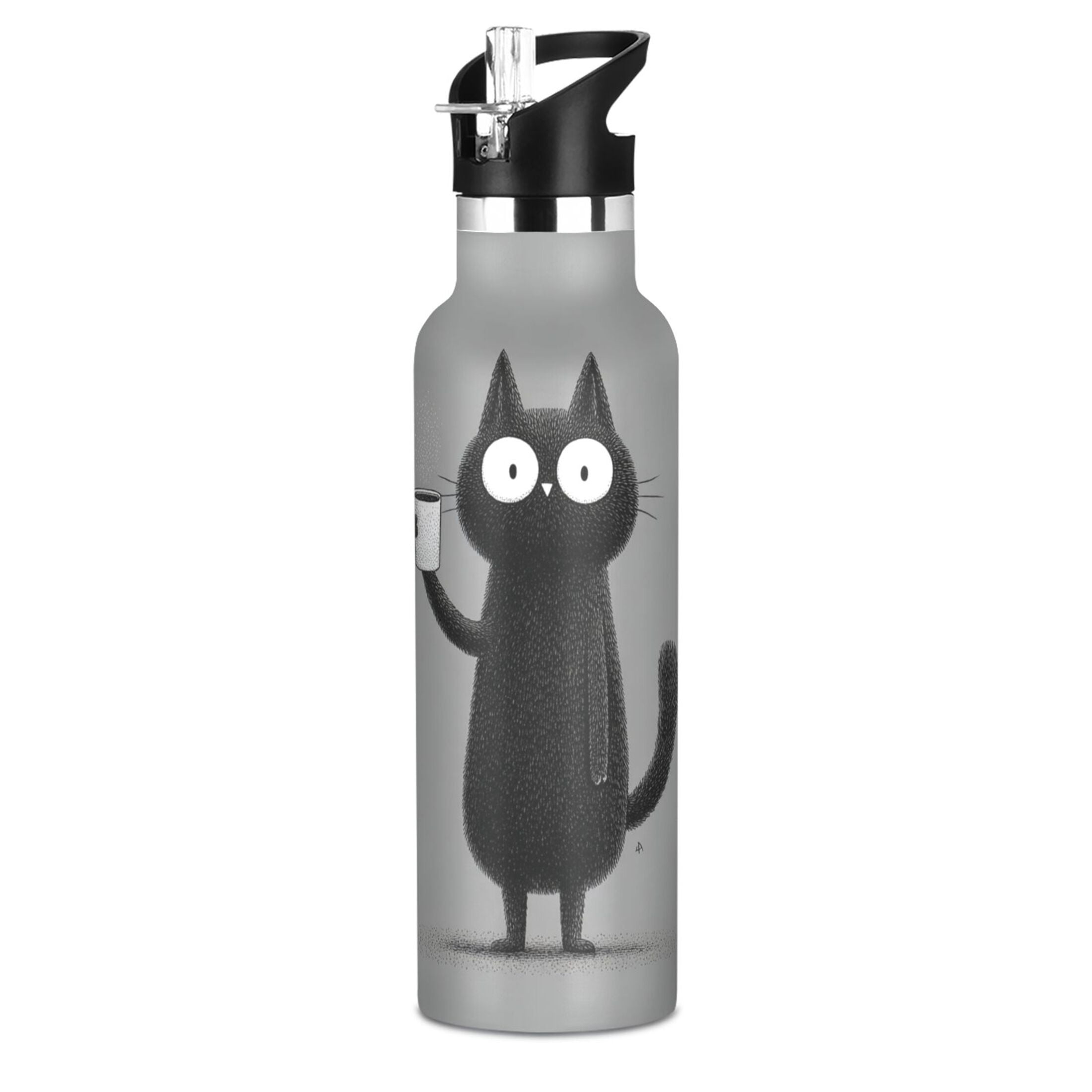 600ML Stainless Steel Insulated Cup Sports Water Bottle Portable ...