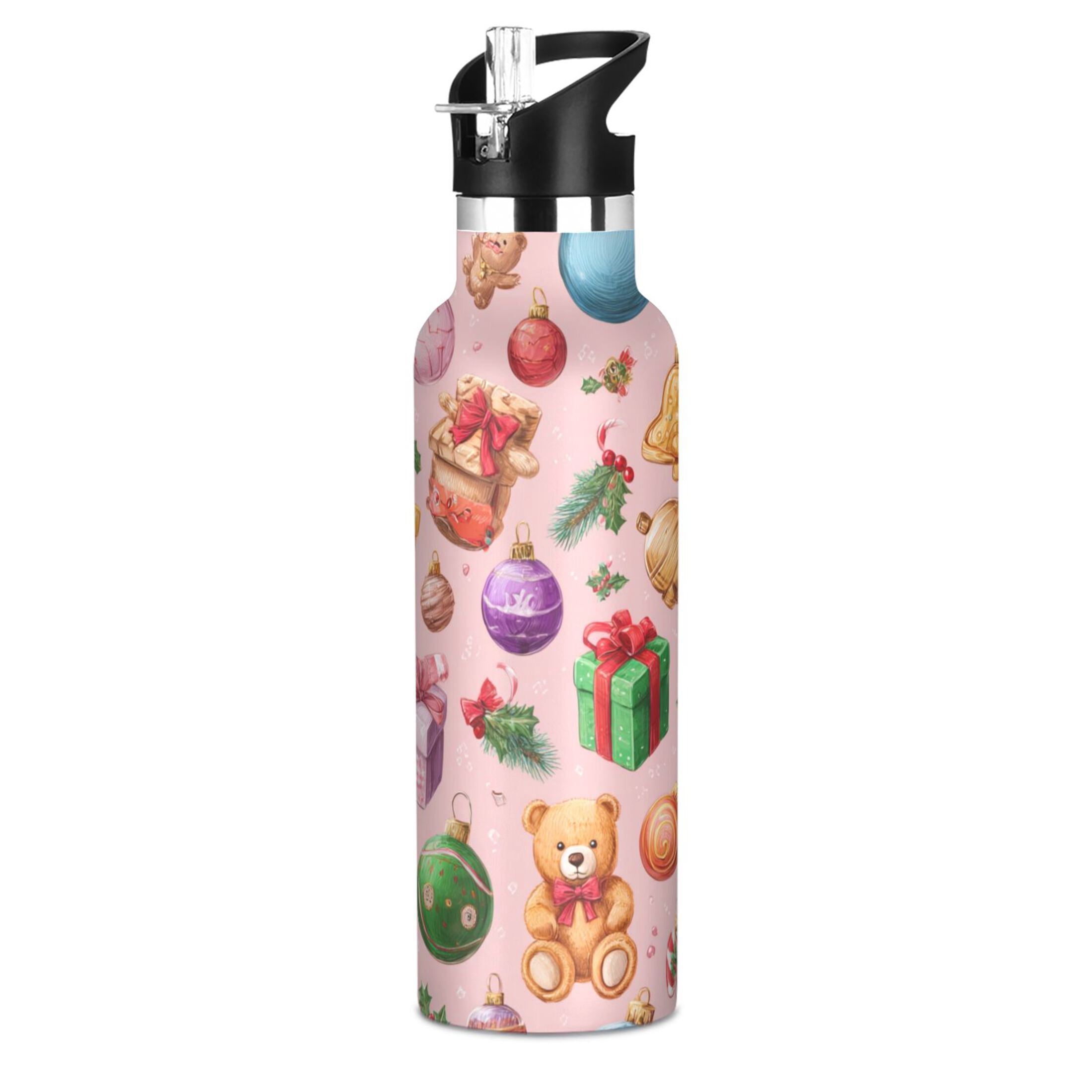 600ML Stainless Steel Insulated Cup Sports Water Bottle Portable ...