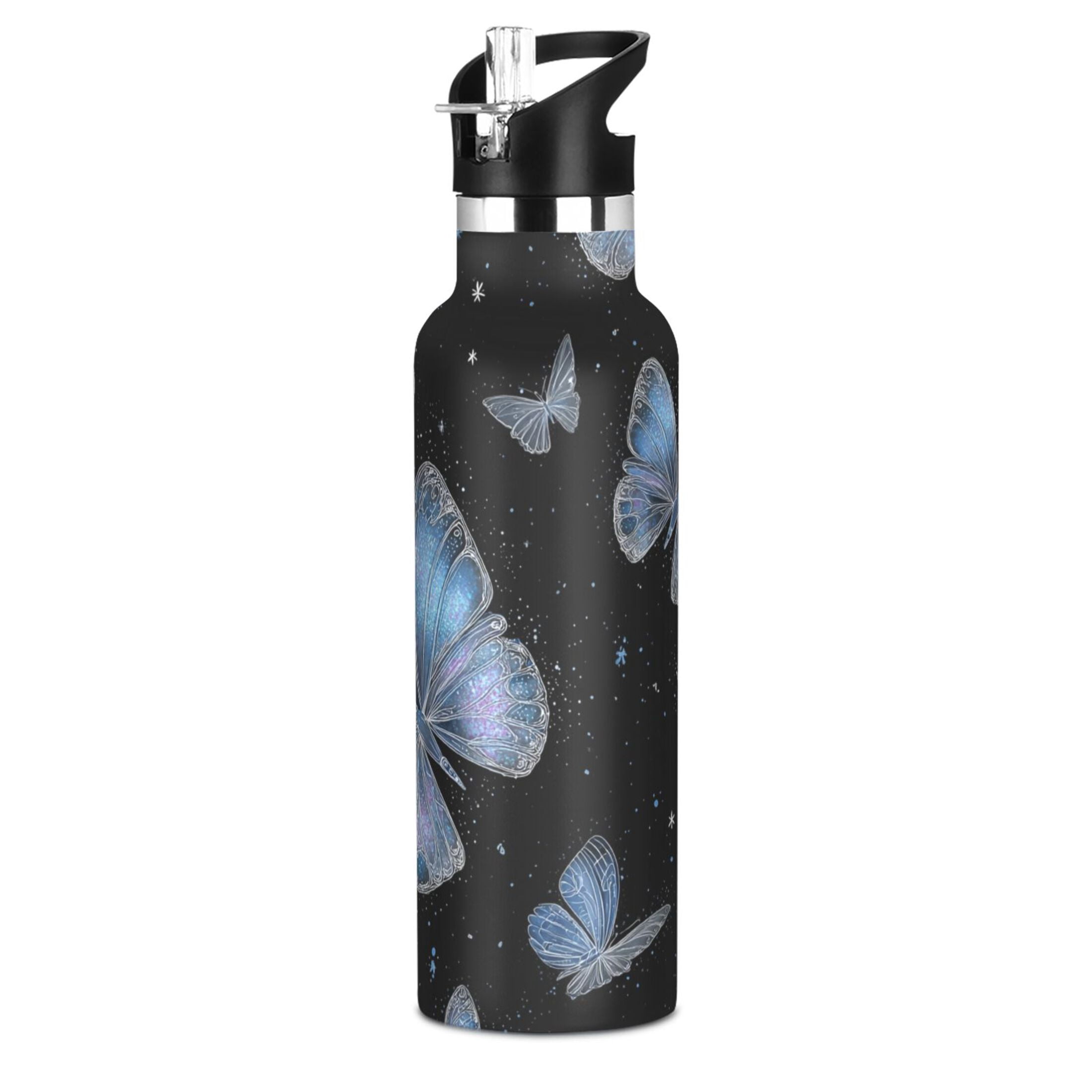 600ML Stainless Steel Insulated Cup Sports Water Bottle Portable ...