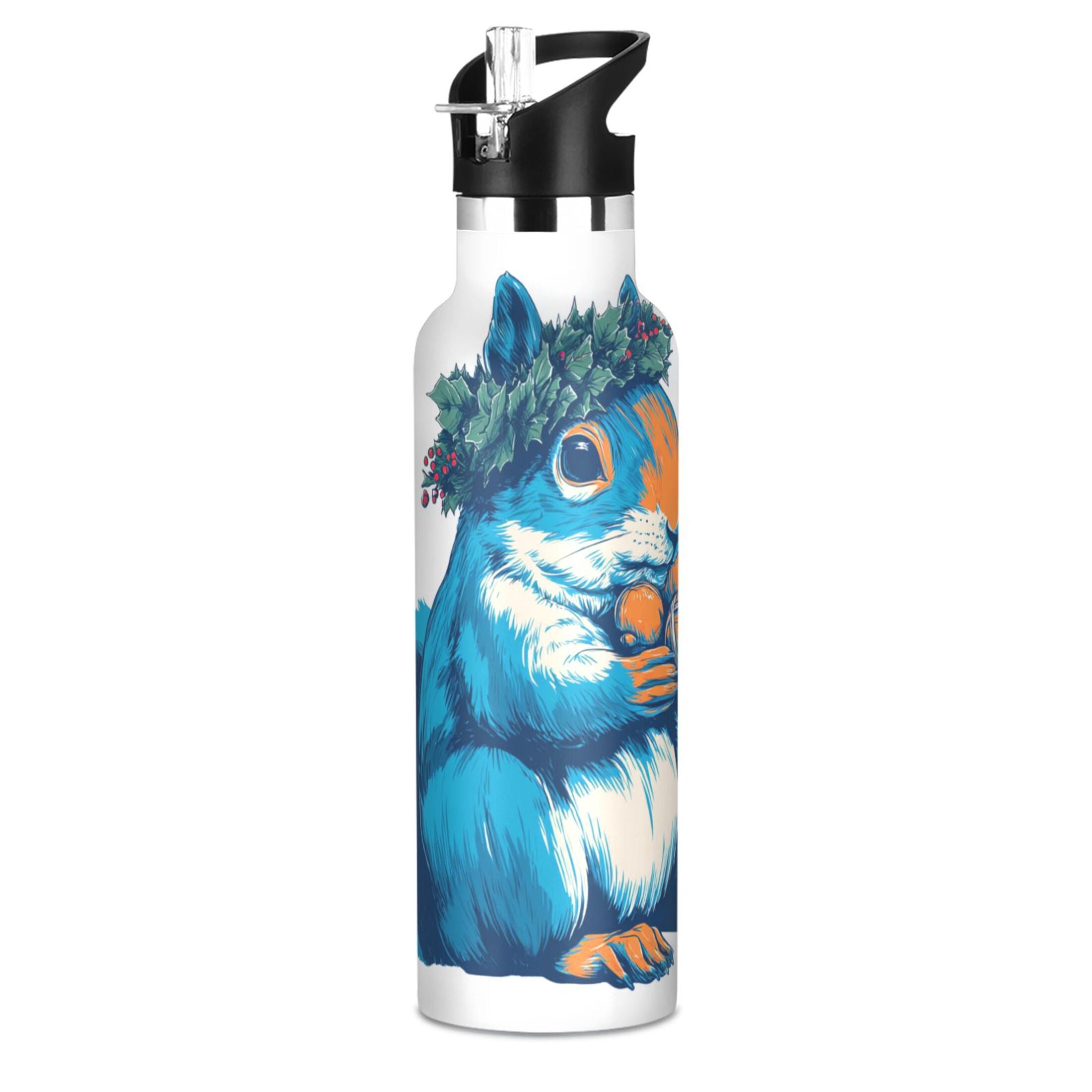 600ML Stainless Steel Insulated Cup Sports Water Bottle Portable ...