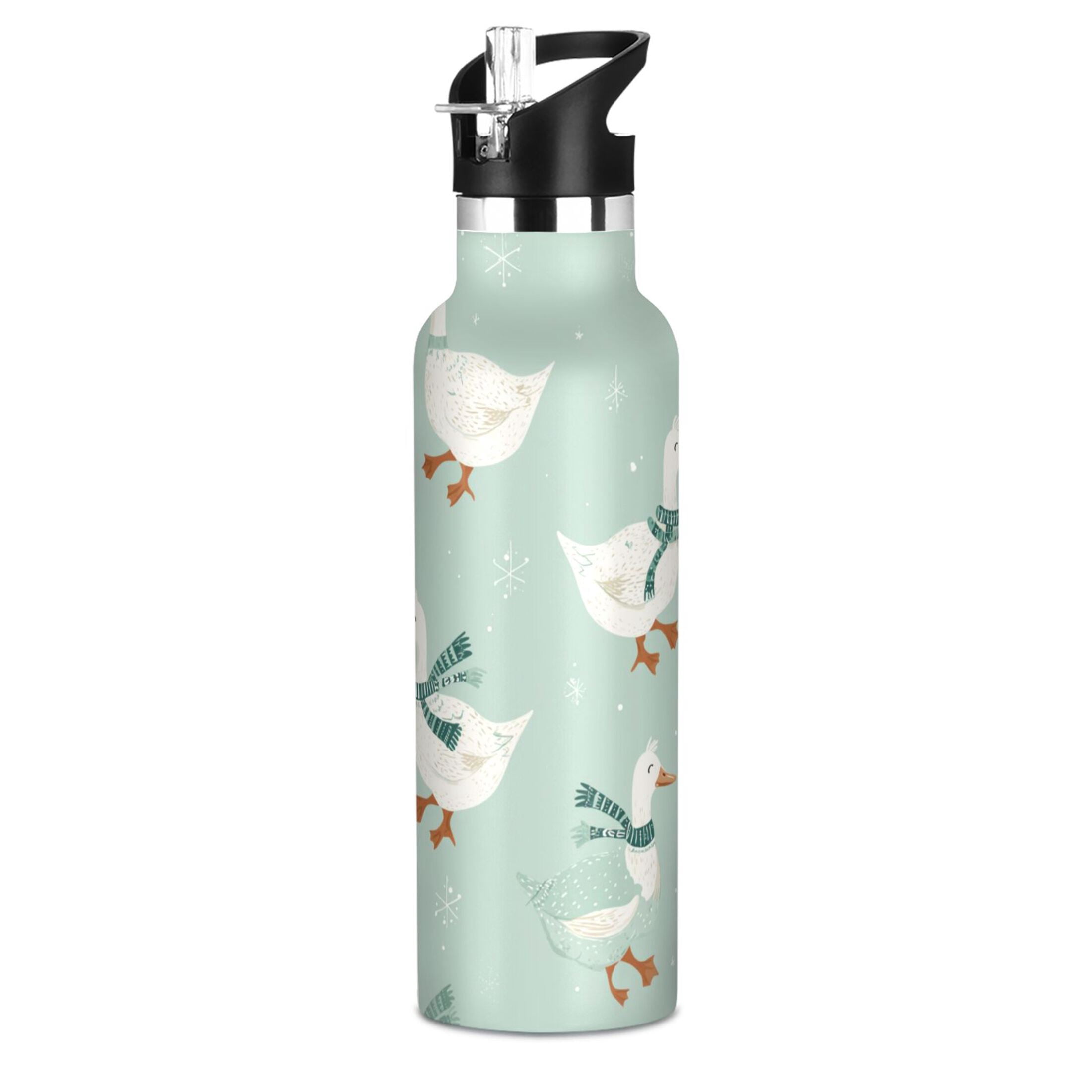 600ML Stainless Steel Insulated Cup Sports Water Bottle Portable ...