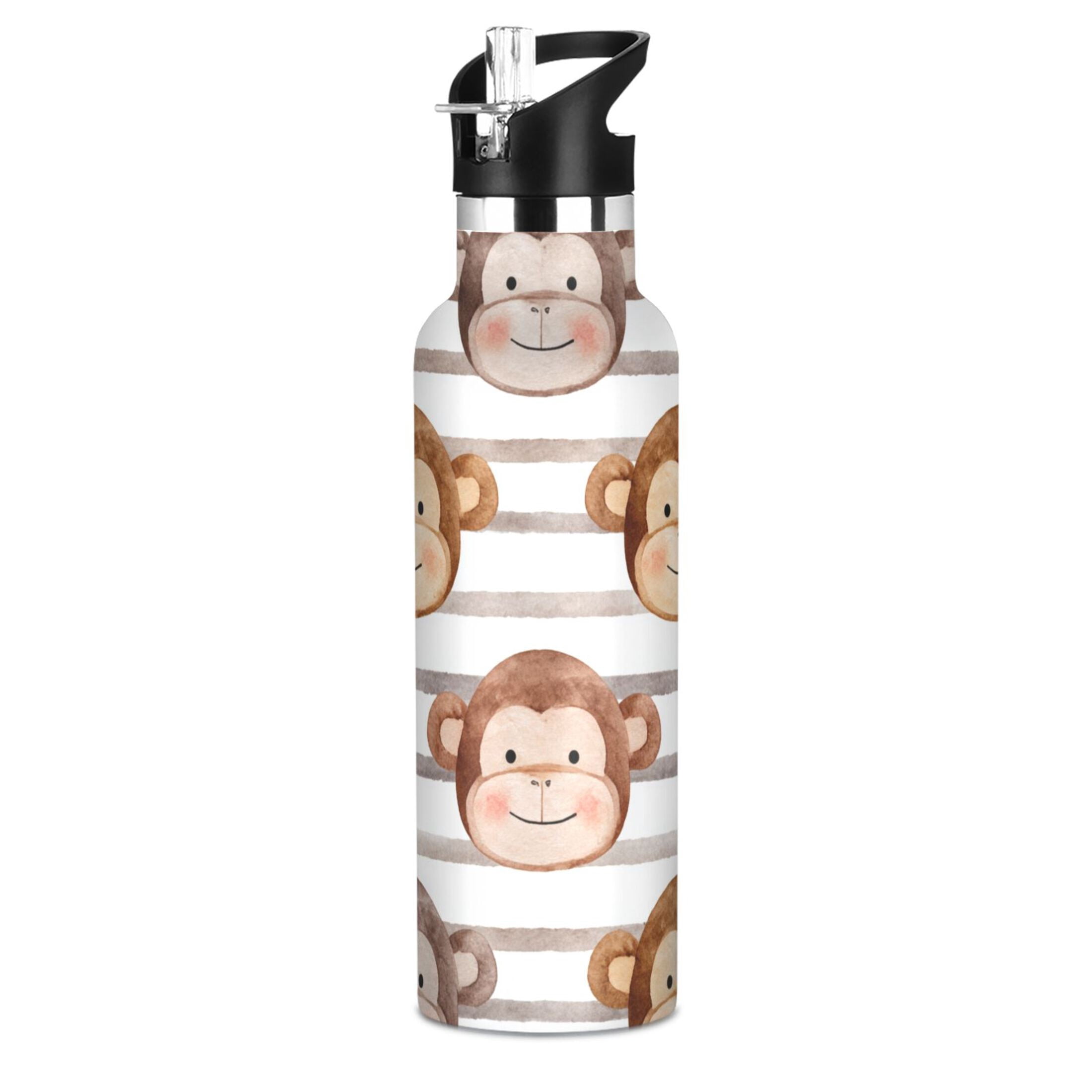 600ML Stainless Steel Insulated Cup Sports Water Bottle Portable ...